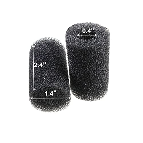 AQUANEAT 6-Pack Pre-Filter Sponge for Aquarium Shrimp Fry Fish Tank Filter 0.4” Intake, Replacement Foam Cover