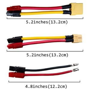 ENGWE Anderson Adapter 1 Pcs, E-Bike Battery to Controller Adapter Cable, Anderson to Bullet Plug Adapter for Electric Bicycle, Lithium Battery Female Connector (Anderson to Bullet Plug)