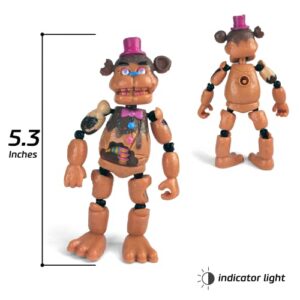 Toysvill Inspired by Five Nights at Freddys | Chocolate | Freddy's Action Figures Toys (FNAF) Set of 6 pcs [Rockstar & Chocolate Freddy, Bonnie, Chica, Easter, Freddy Frostbear]