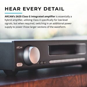 Arcam SA20 Class G Integrated Amplifier - Impeccable Sound & Efficiency - 90W of Power Per Channel - Easily Connects to Surround Sound System