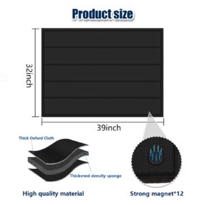 Magnetic Fireplace Blanket for Heat Loss, Indoor Fireplace Covers Keep Drafts Out Stops Heat Loss Fireplace Draft Stopper with Built-in 12 Strong Magnet for Iron Fireplace Frame, Energy Saver 39"x32"