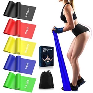 londys resistance bands for working out, exercise bands, resistance bands, physical therapy equipment, 59 inch non-latex stretching yoga strap for upper & lower body, workouts & rehab at home gym