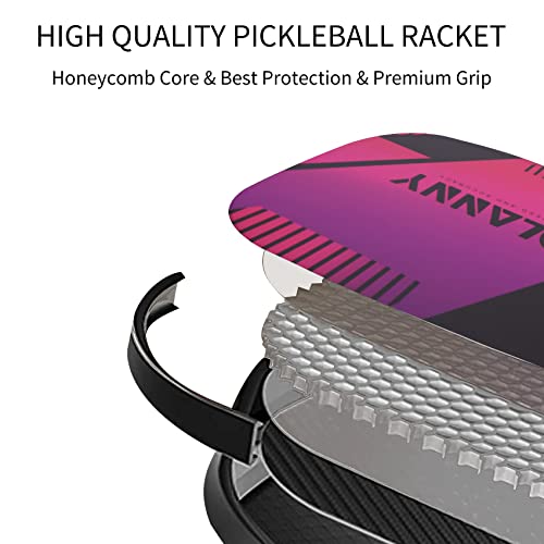 OLANNY Pickleball Paddles Set of 4 Graphite Pickleball Set with Honeycomb Core and Comfort Grip,Pickle-Ball Equipment Includes 4 Pickleball Racquets,6 Balls,4 Pickleball Grip Tape & 1 Portable Bag