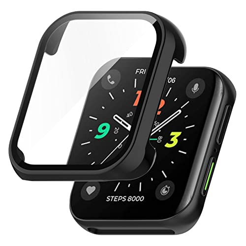 TenCloud Watch Cases for Oppo Watch 2 46mm Screen Protector Full Protective Case Watch Accessories (Black)