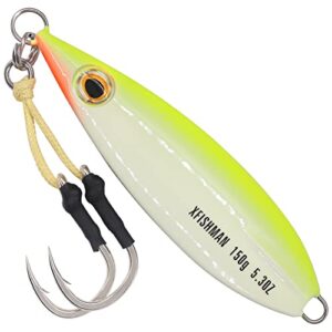 slow-pitch-jigs-saltwater-jigging-lures-butterfly-jigs lead iron knife jig for tuna mackerel salt water fishing spoon lure offshore deep sea ocean heavy metal jig 75g – 220g