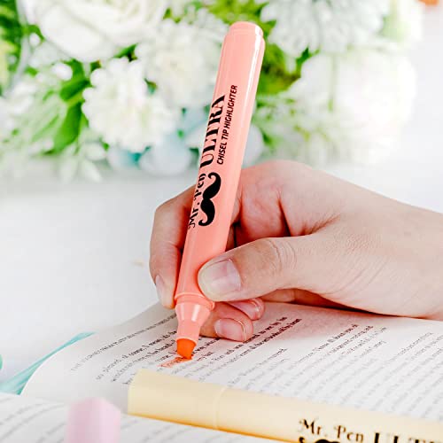 Mr. Pen- Pastel Highlighter, Tank Style, 6 Pack, Chisel Tip, Highlighters Pastel, Bible Highlighter, Multicolor Highlighters Pack, Colored Highlighters, Highlighters