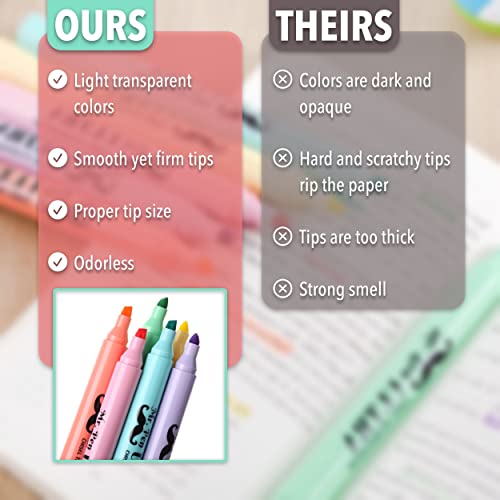 Mr. Pen- Pastel Highlighter, Tank Style, 6 Pack, Chisel Tip, Highlighters Pastel, Bible Highlighter, Multicolor Highlighters Pack, Colored Highlighters, Highlighters