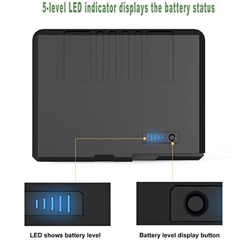 Palowextra 12500mAh 185Wh V Mount/V-Lock Battery with Dual D-Tap & USB Port with v Mount Charger for Sony HDCAM, XDCAM, Digital Cinema Cameras,DSLR BMPCC 4K, LED Light, Monitor and Other Camcorders