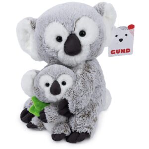 gund zozo the koala bear with joey plush, stuffed animal for ages 1 and up, gray/white, 10”