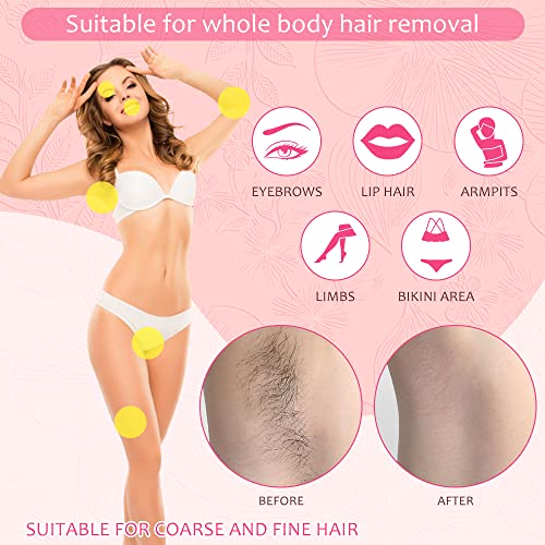 Hard Wax Kit for Hair Removal，Digital Wax Warmer with 10 Packs Hard Beads 、Silicon Wax Pot(Easy to Clean) and Wax Kit Accessories,For Sensitive Skin ,For Eyebrow, Facial, Armpit, Bikini, Brazilian,For Women and Men.