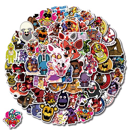 FNAF Stickers 100PCS 5 Nights at Freddy's,fnf,Freddy,Five Nights at Freddy's Stickers,Freddy Fazbear,FNAF Merch Gift for Teens/Kids