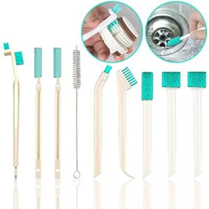 18 pcs small household cleaning brushes by elemguly,deep detail crevice brush set for hole, gap, corner, space, micro crevice scrub cleaner tool for bottle, keyboard, window, door track,2 sets