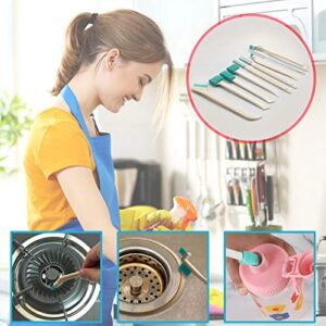 18 Pcs Small Household Cleaning Brushes by ELEMGULY,Deep Detail Crevice Brush Set for Hole, Gap, Corner, Space, Micro Crevice Scrub Cleaner Tool for Bottle, Keyboard, Window, Door Track,2 Sets