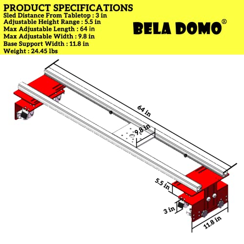 Router Sled,3 Axis Adjustable,Slab Flattening Mill,Slab Jig-Restricted Position,Router Sled for Woodworking