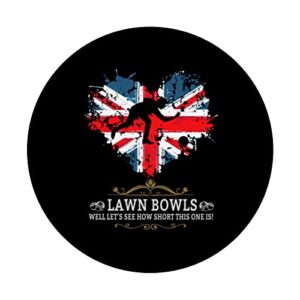 Lawn Bowls Idea For Women & UK Union Jack Flag PopSockets Swappable PopGrip