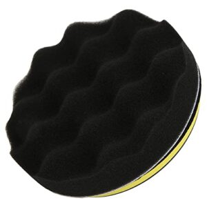 Uxsiya Polishing Buffing Foam Pads, Fiber Buffing Sponge Pad Bonnet Set with Adapter Tray for Polisher for 5-6 inch Pneumatic or Electric Polishing Machine