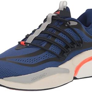 adidas Men's Alphaboost V1 Running Shoe, Victory Blue/Solar Red/Grey, 12