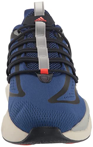 adidas Men's Alphaboost V1 Running Shoe, Victory Blue/Solar Red/Grey, 12