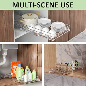 AHNR Pull Out Cabinet Organizer, Heavy Duty Cabinet Pull Out Shelves, Slide Out Cabinet Organizer Storage for Home, Pull Out Drawers for Kitchen Cabinets,11”W*21”D