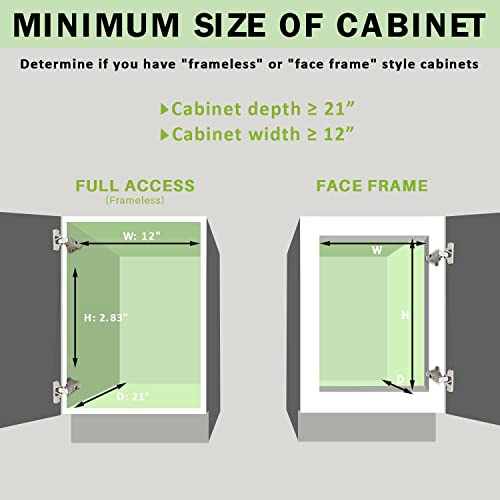 AHNR Pull Out Cabinet Organizer, Heavy Duty Cabinet Pull Out Shelves, Slide Out Cabinet Organizer Storage for Home, Pull Out Drawers for Kitchen Cabinets,11”W*21”D