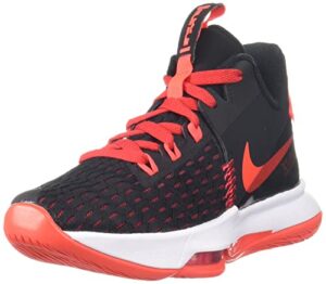 nike lebron witness v mens basketball trainers cq9380 sneakers shoes (uk 10.5 us 11.5 eu 45.5, black bright crimson 005)