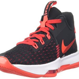 Nike Lebron Witness V Mens Basketball Trainers CQ9380 Sneakers Shoes (UK 10.5 US 11.5 EU 45.5, Black Bright Crimson 005)