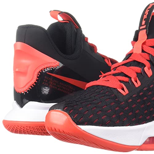 Nike Lebron Witness V Mens Basketball Trainers CQ9380 Sneakers Shoes (UK 10.5 US 11.5 EU 45.5, Black Bright Crimson 005)