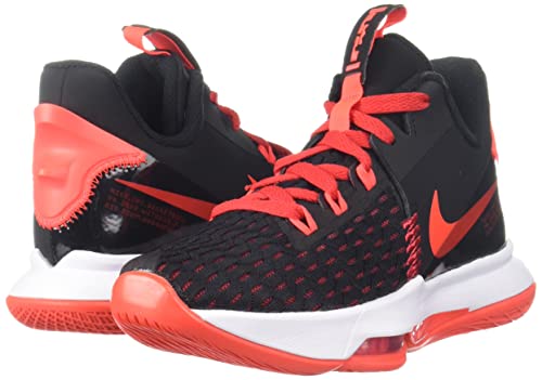 Nike Lebron Witness V Mens Basketball Trainers CQ9380 Sneakers Shoes (UK 10.5 US 11.5 EU 45.5, Black Bright Crimson 005)