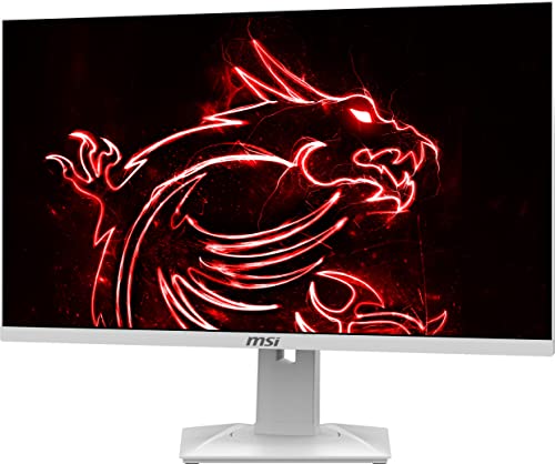 MSI G274QRFW, 27" Gaming Monitor, 2560 x 1440 (QHD), Rapid IPS, 1ms, 170Hz, G-Sync Compatible, HDR Ready, HDMI, Displayport, Tilt, Swivel, Height Adjustable,White