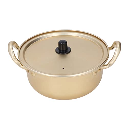 Korean Ramen Cooking Pot, Korean Ramen Pot Stackable Ramen Pot with Lid for Home Camping Hiking