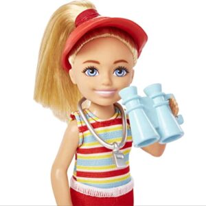 Barbie Chelsea Can Be Doll & Playset, Blonde Lifeguard Small Doll with Removable Outfit & 6 Career Accessories