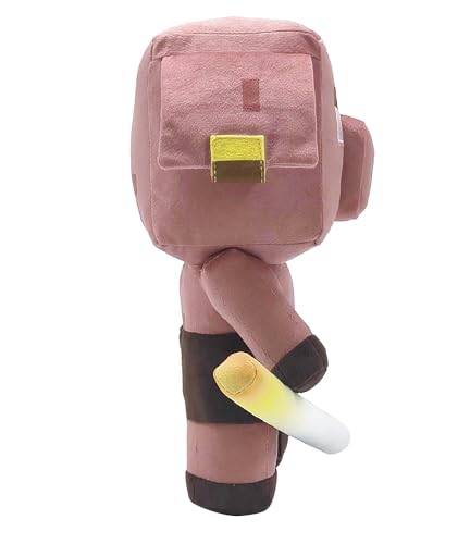 Minecraft Blaze Runt Plush Toy Pig with Sound & Glow-in-the-Dark Saber, 5.5-inch Stuffed Animal Inspired by Video Game