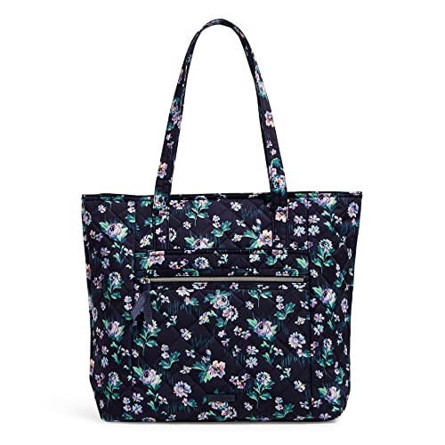 Vera Bradley Women's Performance Twill Vera Tote Bag, Navy Garden, One Size