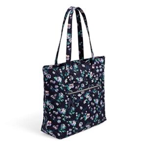 Vera Bradley Women's Performance Twill Vera Tote Bag, Navy Garden, One Size