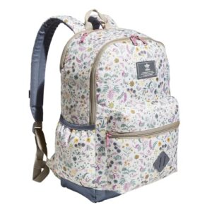 adidas originals national 3.0 backpack, woodland floral chalk white/wonder beige/onix grey, one size