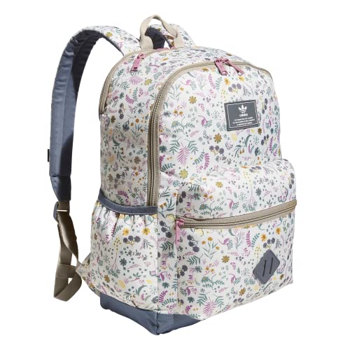 adidas Originals National 3.0 Backpack, Woodland Floral Chalk White/Wonder Beige/Onix Grey, One Size