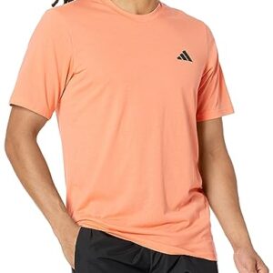 adidas Men's Essentials Feel Ready Training T-Shirt, Coral Fusion/Black, Large