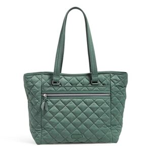 vera bradley women's performance twill work tote bag, olive leaf, one size