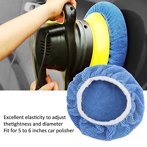 12 Packs Car Polisher Pad Bonnet Set, Waxers Bonnet Set, Polishing Bonnet Pads Microfiber for Truck Motorcycle Bike Boat Yacht