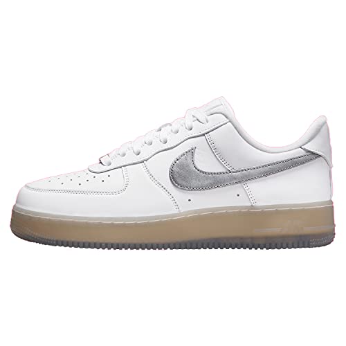 Nike Mens Air Force 1 DX3945 100 White/Metallic Silver - Size 14