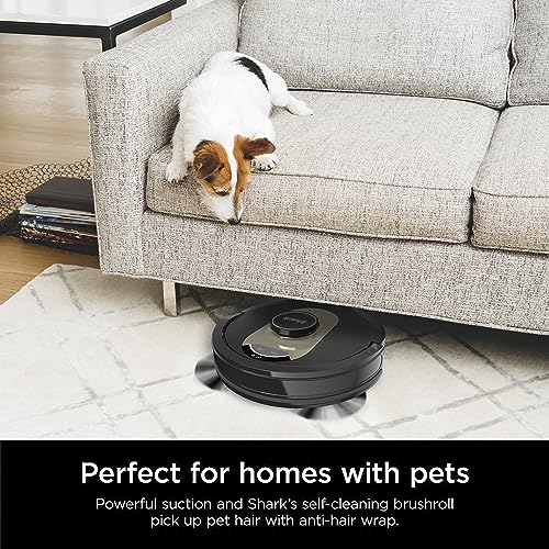 Shark AV2501AE AI Robot Vacuum with XL HEPA Self-Empty Base, Bagless, 60-Day Capacity, LIDAR Navigation, Perfect for Pet Hair, Compatible with Alexa, Wi-Fi Connected, Carpet & Hard Floor, Black