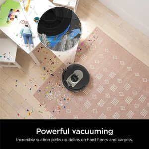 Shark AV2501AE AI Robot Vacuum with XL HEPA Self-Empty Base, Bagless, 60-Day Capacity, LIDAR Navigation, Perfect for Pet Hair, Compatible with Alexa, Wi-Fi Connected, Carpet & Hard Floor, Black