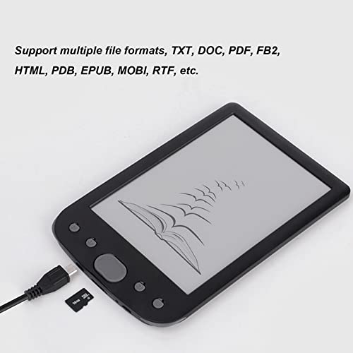 Ereader 8GB512MB Long Battery Life Clear Graphic Text Reader with Protective Film for Home Reading