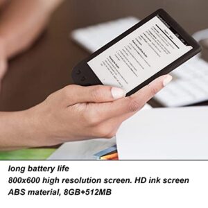 Ereader 8GB512MB Long Battery Life Clear Graphic Text Reader with Protective Film for Home Reading