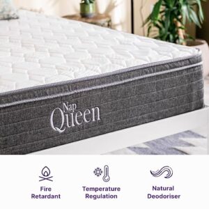 NapQueen 10 Inch Victoria Hybrid Twin Size, Cooling Gel Infused Memory Foam and Pocket Spring Mattress, Bed in a Box