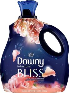 downy infusions laundry fabric softener liquid, bliss, sparkling amber & rose, 101 fl oz