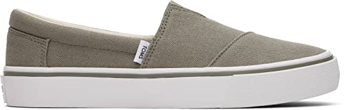 TOMS Women's Fenix Slip-On Sneaker, Vetiver Grey, 12