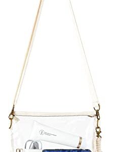 Mkono Clear Bag Stadium Approved, Small Purse for Women with Macrame Wristlet Transparent Concert Crossbody Bag for Sport Events Festival Concert Park