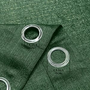 Christmas Green and Gold Curtains 63 Inch Length for Living Room 2 Panels Grommet Semi Sheer Shiny Glitter Sparkle Shimmer Hunter Forest Green Curtain for Bedroom Xmas Holiday Decor Emerald Dark Green