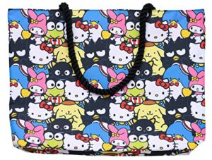 hello kitty and friends tote my melody keroppi chococat tuxedo sam print bag